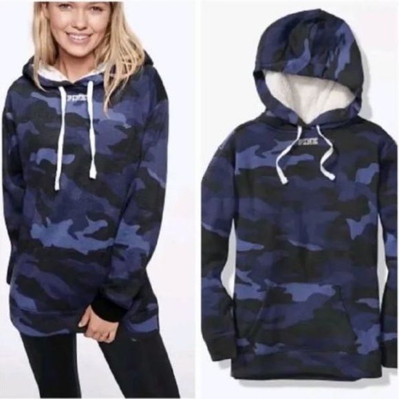 PINK Victoria's Secret | Tops | Nwt Victorias Secret Pink Blue Camo ...